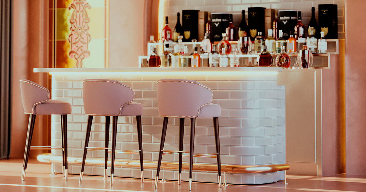 Tippi Bar Chair by the Glamorous Ottiu | Beyond Upholstery