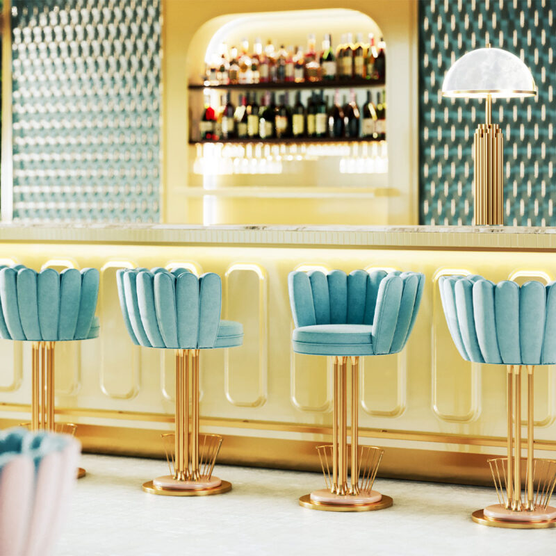 Angel Bar Stool by the Glamorous Ottiu | Beyond Upholstery