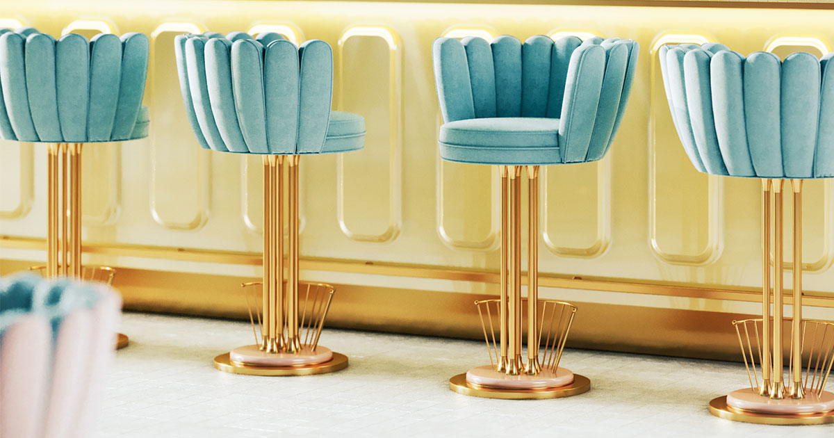 Angel Bar Stool by the Glamorous Ottiu | Beyond Upholstery