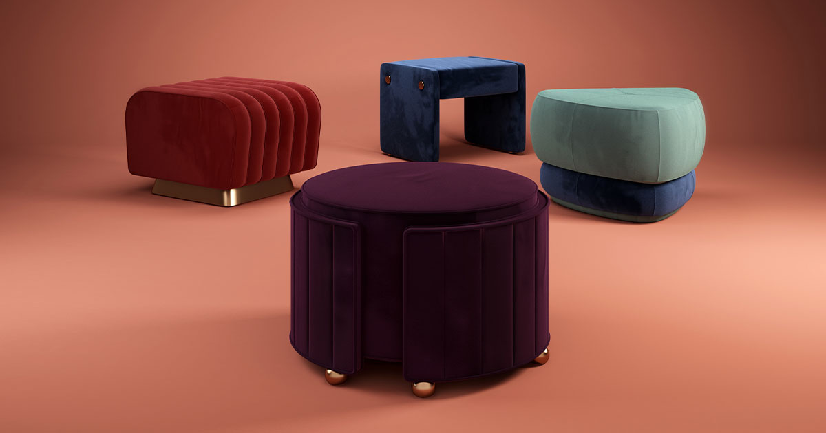 Modern Ottomans by the Glamorous Ottiu | Beyond Upholstery