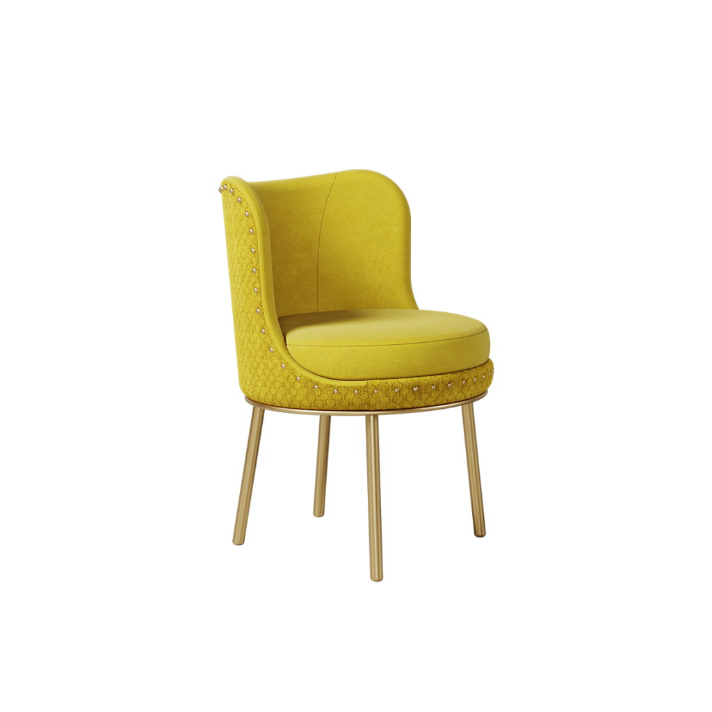 Fay Dining Chair by the Glamorous Ottiu Beyond Upholstery