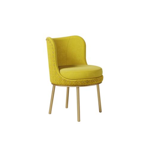 Fay Dining Chair by the Glamorous Ottiu Beyond Upholstery