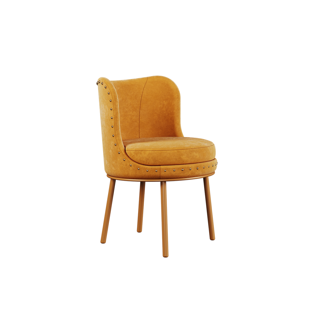 Fay Dining Chair by the Glamorous Ottiu Beyond Upholstery