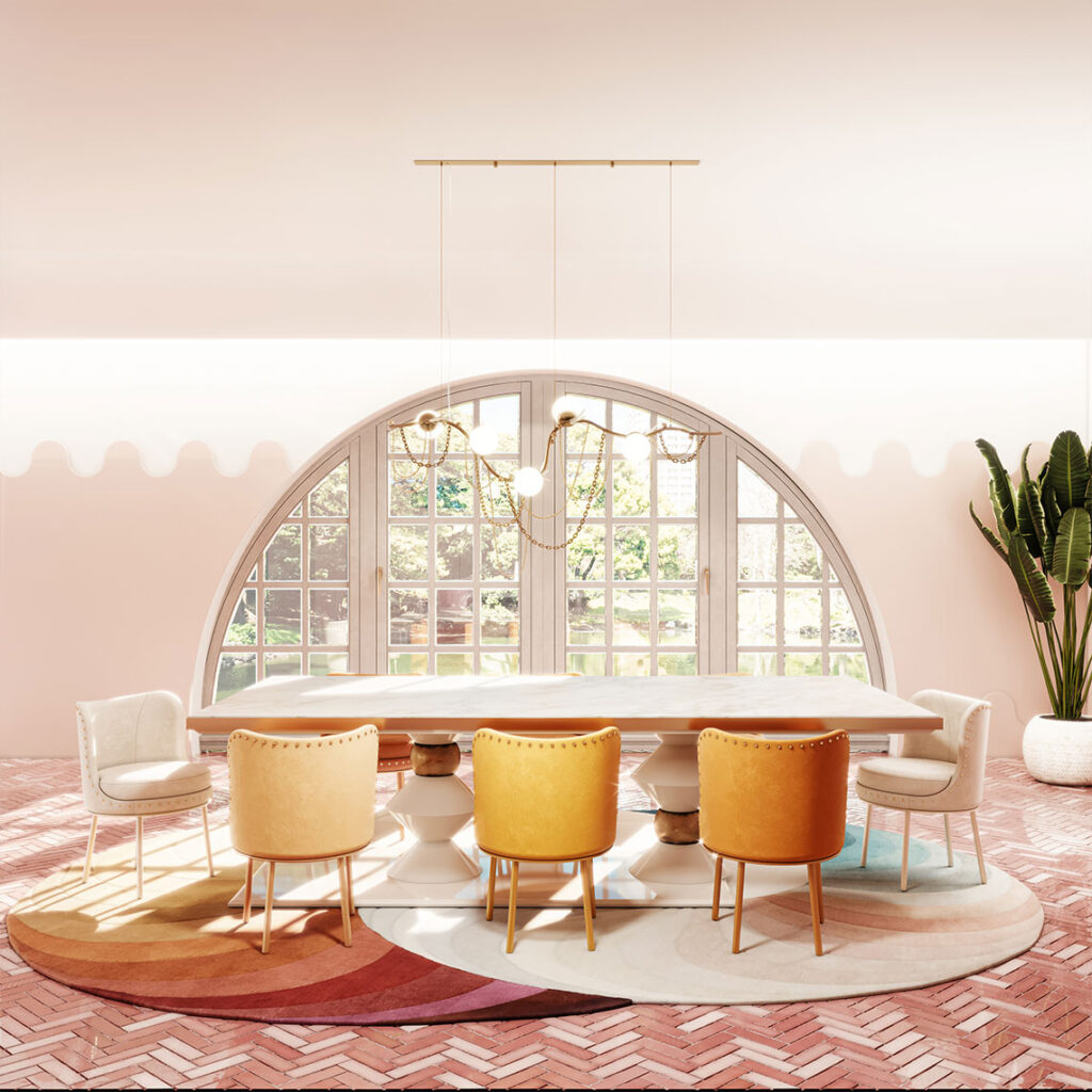 Fay Dining Chair by the Glamorous Ottiu Beyond Upholstery